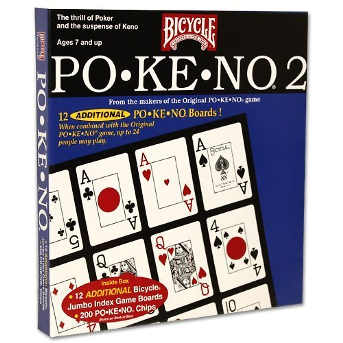 MBGBrybelly Ultimate Poker Keno + Expansion Cards Bundle for 36 Players - 36 Unique Jumbo Index Boards, 600 Chips, and Playing Cards - Family Casino Board Game Night Gift