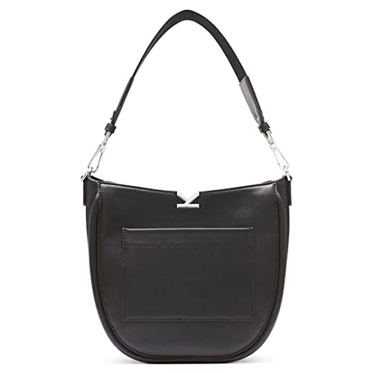 Calvin Klein Crisell Crescent Shoulder Bag, Black/Silver,One Size