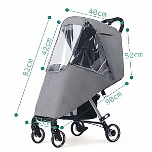 Universal Stroller Rain Cover Baby Stroller Rain Cover Pushchair Stroller Buggy Protector Weather Shield Baby Pram Raincoat Outdoor Windproof Stroller Cover