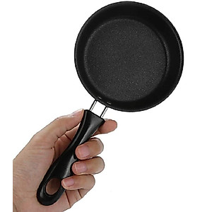 FveBzem Nonstick Frying Pan Round Egg Pan One Egg Fry Pan Egg Pancake Maker Omelet Mini Dishwasher Safe Cookware Small Egg Skillet, PFOA Free, 4.72 Inch(12cm)