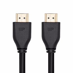 Monoprice 8K Certified Ultra High Speed HDMI 2.1 Cable - 8K@60Hz, 48Gbps, CL2 In-Wall Rated, 30AWG, Dynamic HDR and Dolby Vision, Supports eARC (Enhanced Audio Return Channel) 6 Feet - Black