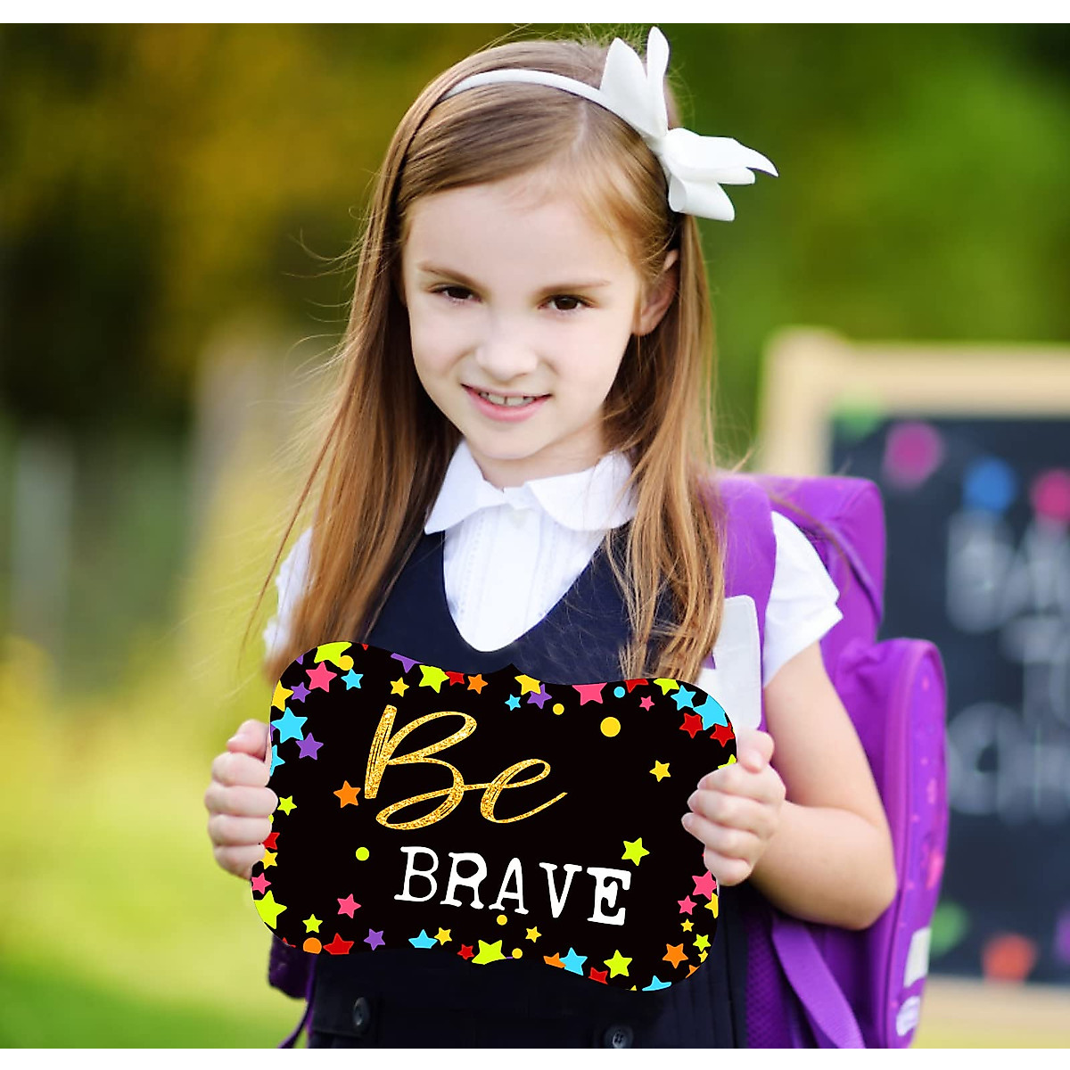 PETCEE Classroom Decoration Banner Confetti Motivational Porch Sign Back to School Positive Sayings Accents Cutouts for Student Teacher School Classroom Bulletin Board Office Home Nursery Decor