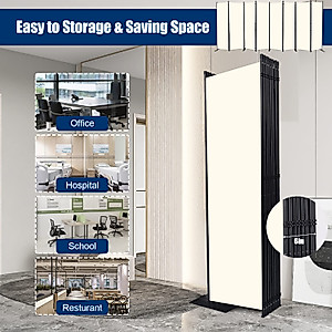 Room Divider 6FT Portable Room Dividers and Folding Privacy Screens, 176'' W Fabric Divider for Room Separation, 8 Panel Partition Room Dividers Freestanding Wall Divider Screen for Dorm Studio Office