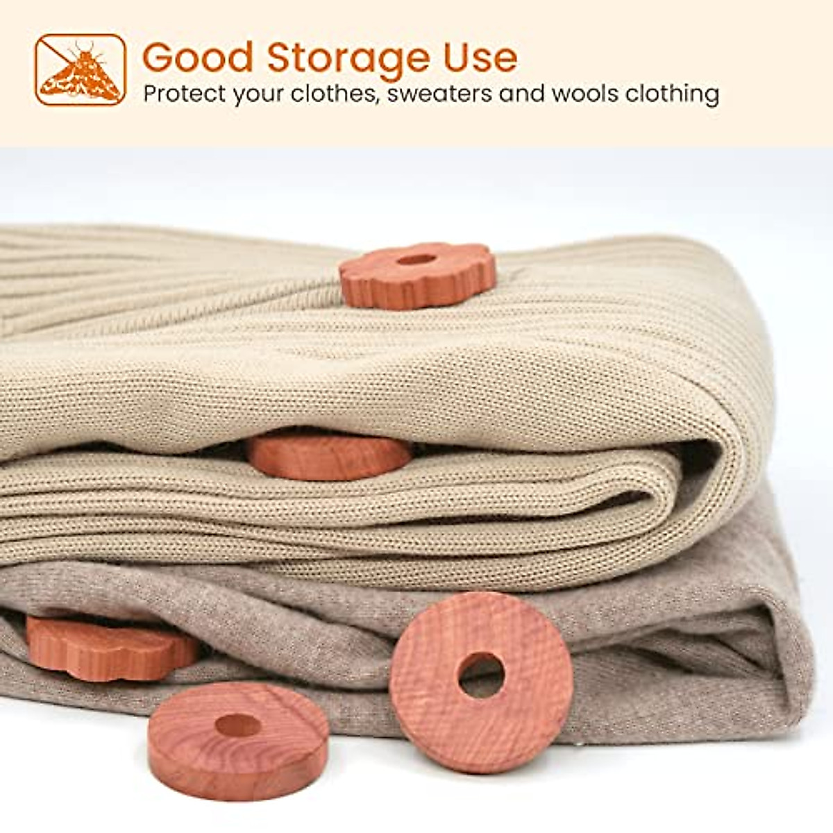 Homode Cedar Blocks for Clothes Storage, 100% Aromatic Red Ceder Wood, Cedar Balls and Cedar Rings for Closets and Drawers