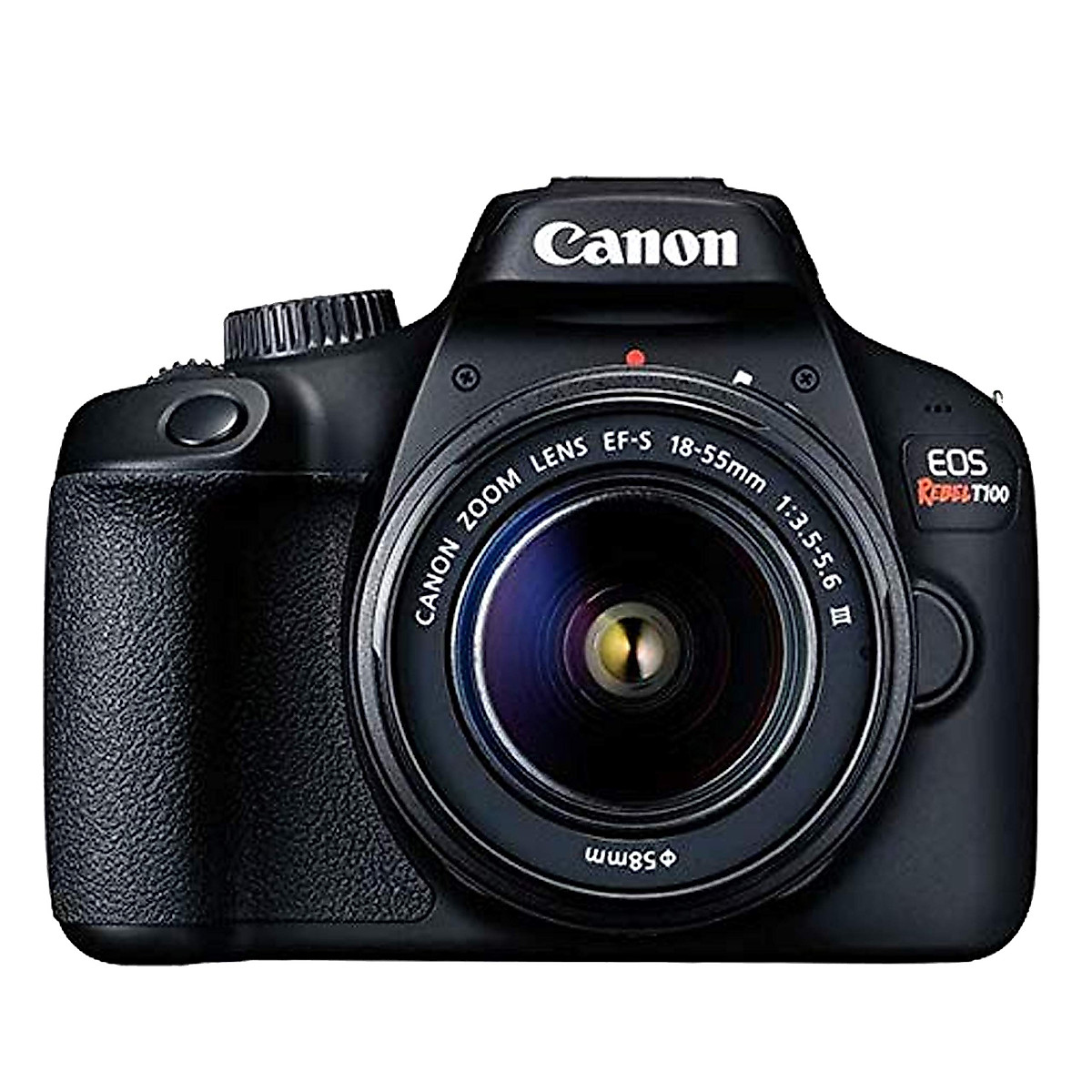 Canon EOS Rebel T100 DSLR Camera w/Canon EF-S 18-55mm F/3.5-5.6 III Zoom Lens + 32GB Memory