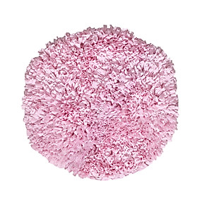 Home Weavers Bella Premium Jersey Shaggy Living Room Rug, Machine Washable Area Rugs, Rug for Living Room, Non Slip Accent Rugs, Soft Foldable Indoor Floor Carpet, Easy to Clean, 3' Round, Baby Pink