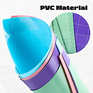 LOYIM 6 Pack Cutting Mat 12 x 24 Inch, Cutting Mats for Craft, Standard, Strong, Adhesive Cut Mat Replacement Variety Adhesive Sticky Cutting Mat Accessories for Craft Sewing Art, 4 Colors