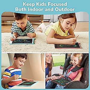 TECJOE 2 Pack LCD Writing Tablet, 8.5 Inch Colorful Doodle Board Drawing Tablet for Kids, Kids Travel Games Activity Learning Toys Birthday Gifts for 3 4 5 6 Year Old Boys and Girls Toddlers