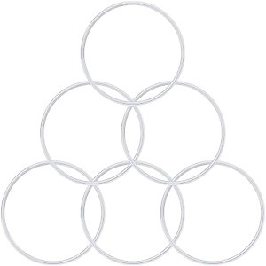 Mudder 6 Pieces Rubber Gasket Replacement Ring Seal White O Ring Compatible with Magic 250w Gasket for Replacement Parts Seal Ring Cups Lids