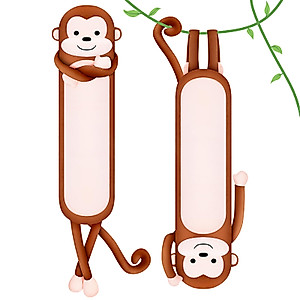 Achwishap Long Monkey Stuffed Animal Plush Toy,40” Kawaii Large Huggable Sleeping Monkey Plush Pillow,Soft Monkey Throw Body Pillow,Cute Plushies Cushion Doll Gifts for Kids Adults