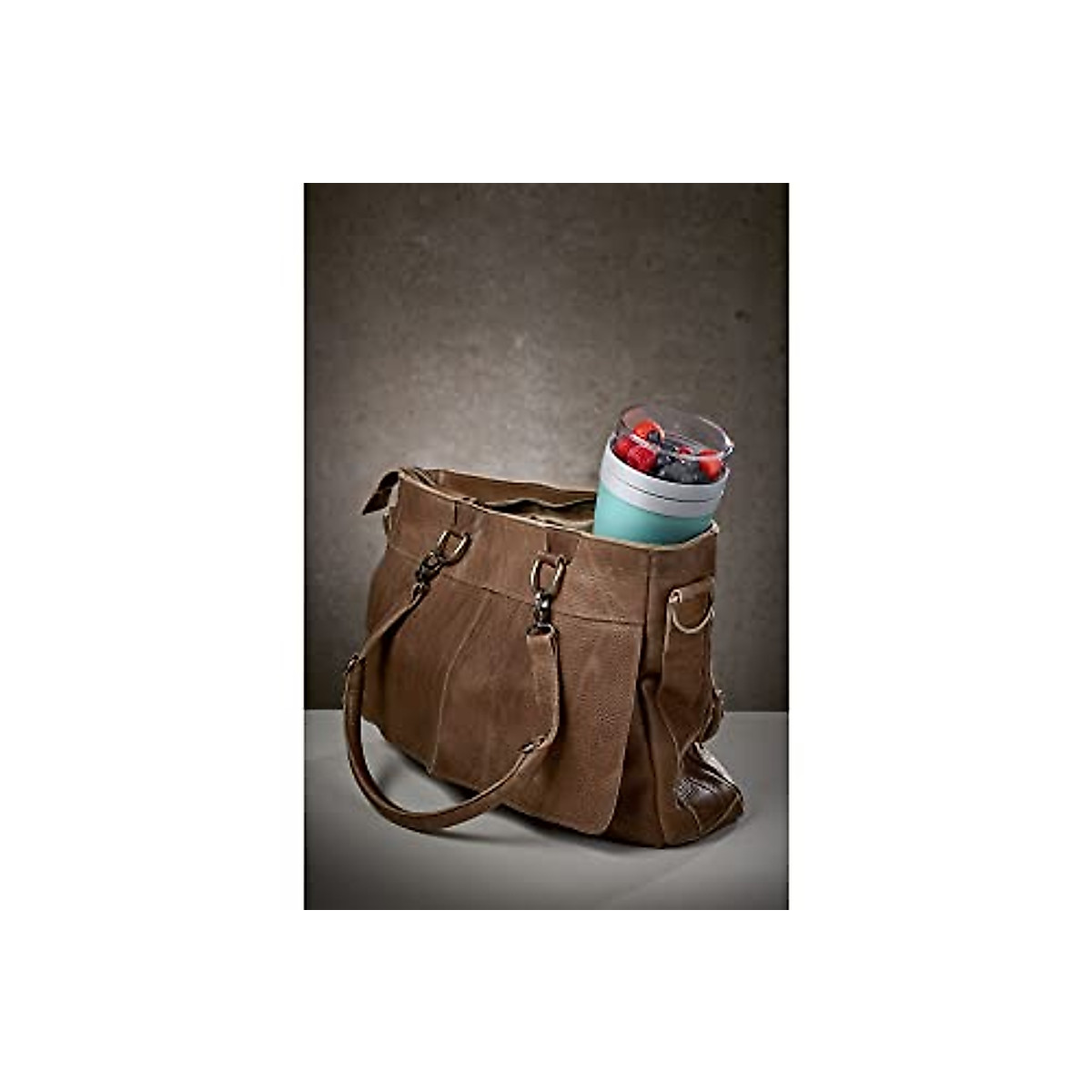 Mepal, Lunchpot with 2 Interchangeable Lids, a Detachable Small Storage Container for Nuts or Fruit, Portable, BPA Free, Nordic Denim, 4 inch Diameter, 1 Count