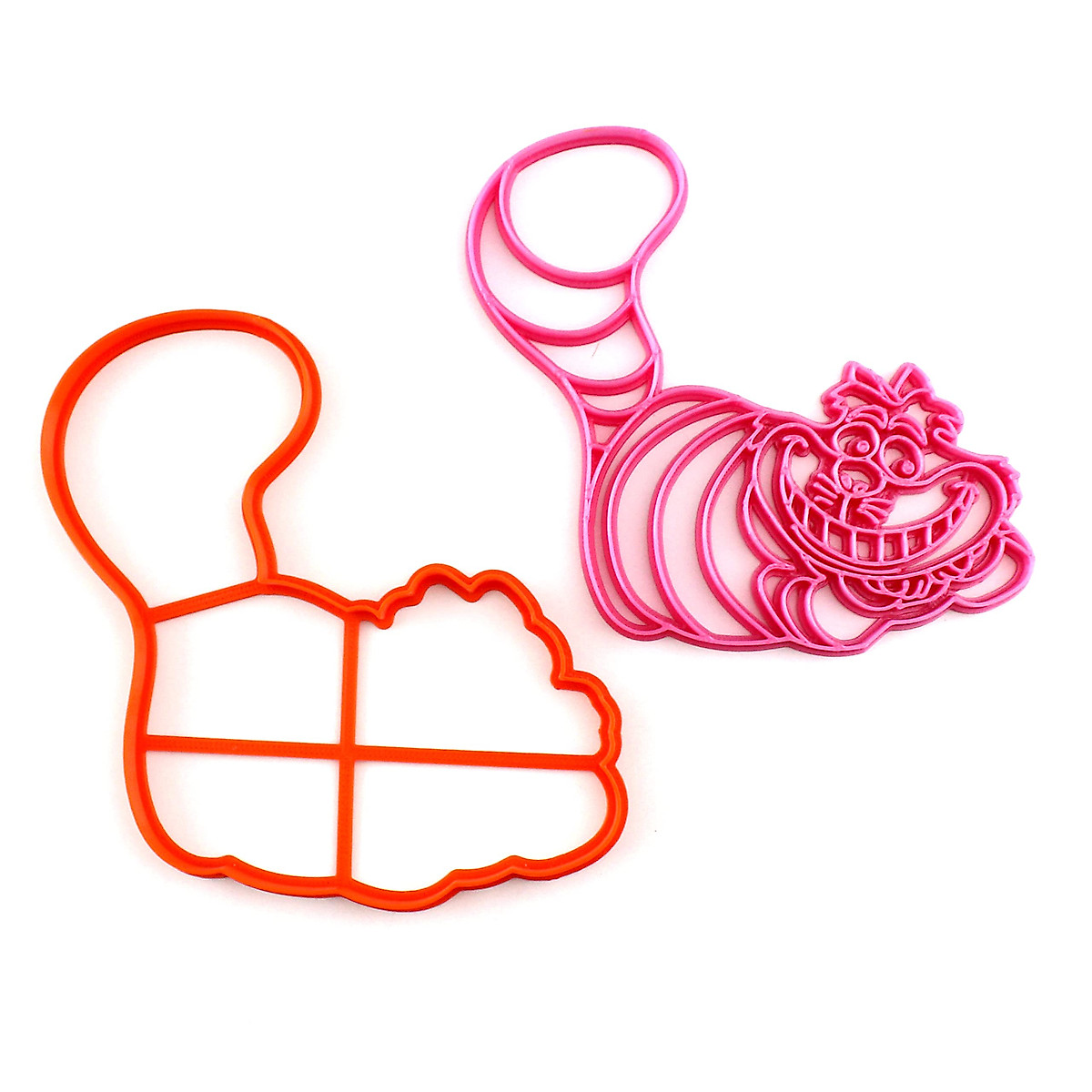Cookie Cutter by 3DForme,For Cheshire Cat Baking Cake Fondant Frame Mold for Buscuit, Set 2 Piece Made in Ukraine