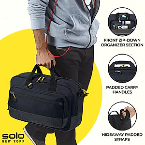 Solo Velocity 15.6 Inch Laptop Hybrid Backpack Briefcase, Navy/Grey