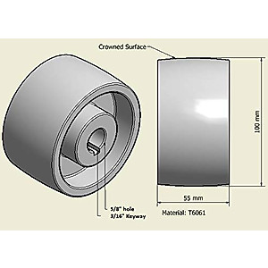 Belt Grinder 2"x72" Wheel Set for Knife Grinder 4" Drive 5/8" Bore 3" Track 2" Idler (4" 5/8-3"- 2")
