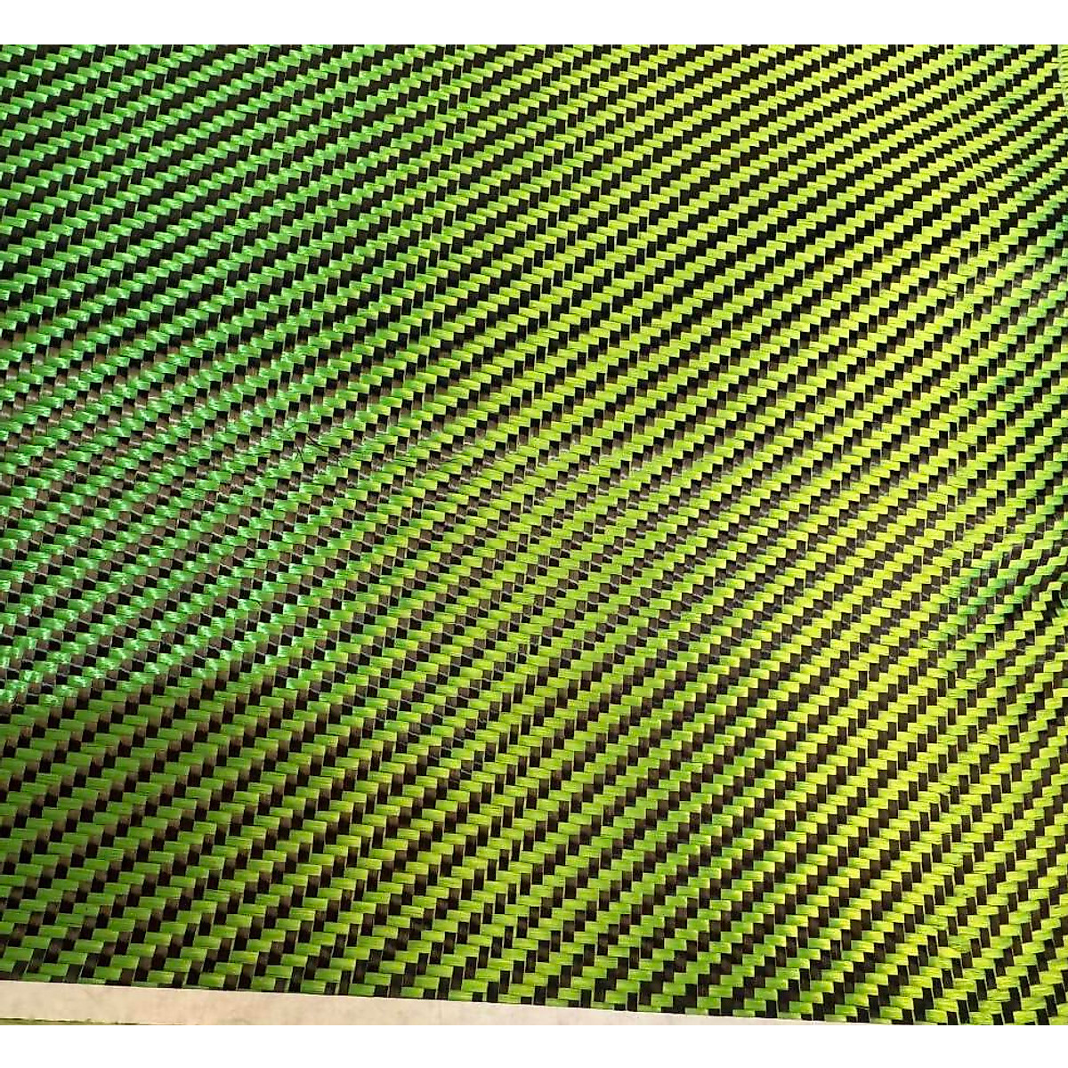 Generic Twill Weave Kevlar Aramid 1500D 3K Carbon Fiber Cloth Fabric 1m*1m (Green+Black)