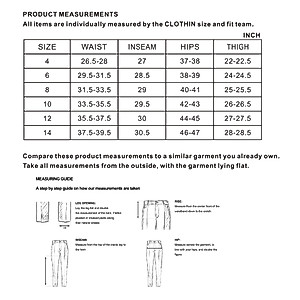 Outdoor Fleece Ski Pants, Clothin Women 's Waterproof Climbing Trekking Hiking Insulated Snow Pants (Black,US 6 CN L)