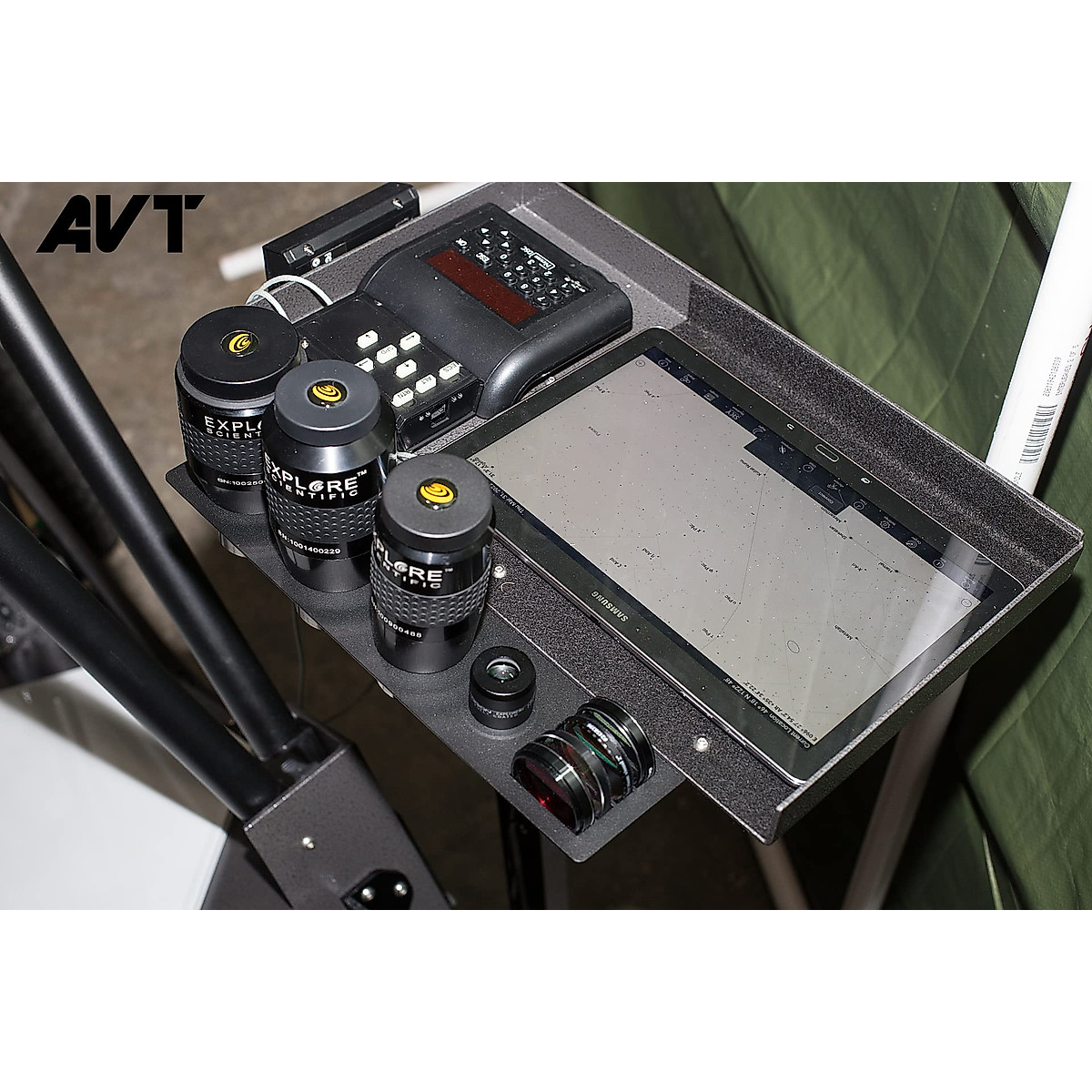 AVT Dobsonian Telescope Eyepiece Tray for 2", 1.25" Eyepiece & Filters - FLAT