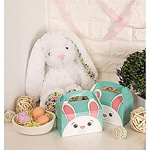 Easter Bunny Treat Boxes, Party Favors and Gifts (6.2 x 3.6 x 6.1 In, 24 Pack)