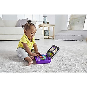 Fisher-Price Laugh & Learn Baby Toy Click & Learn Laptop Pretend Computer with Music and Lights for Ages 6+ Months (Amazon Exclusive)