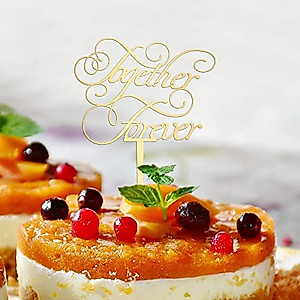 Together Forever Custom Engagement Wedding Caketopper Wedding Wedding Party Supplies For Couples Wedding Gifts Mirror Gold