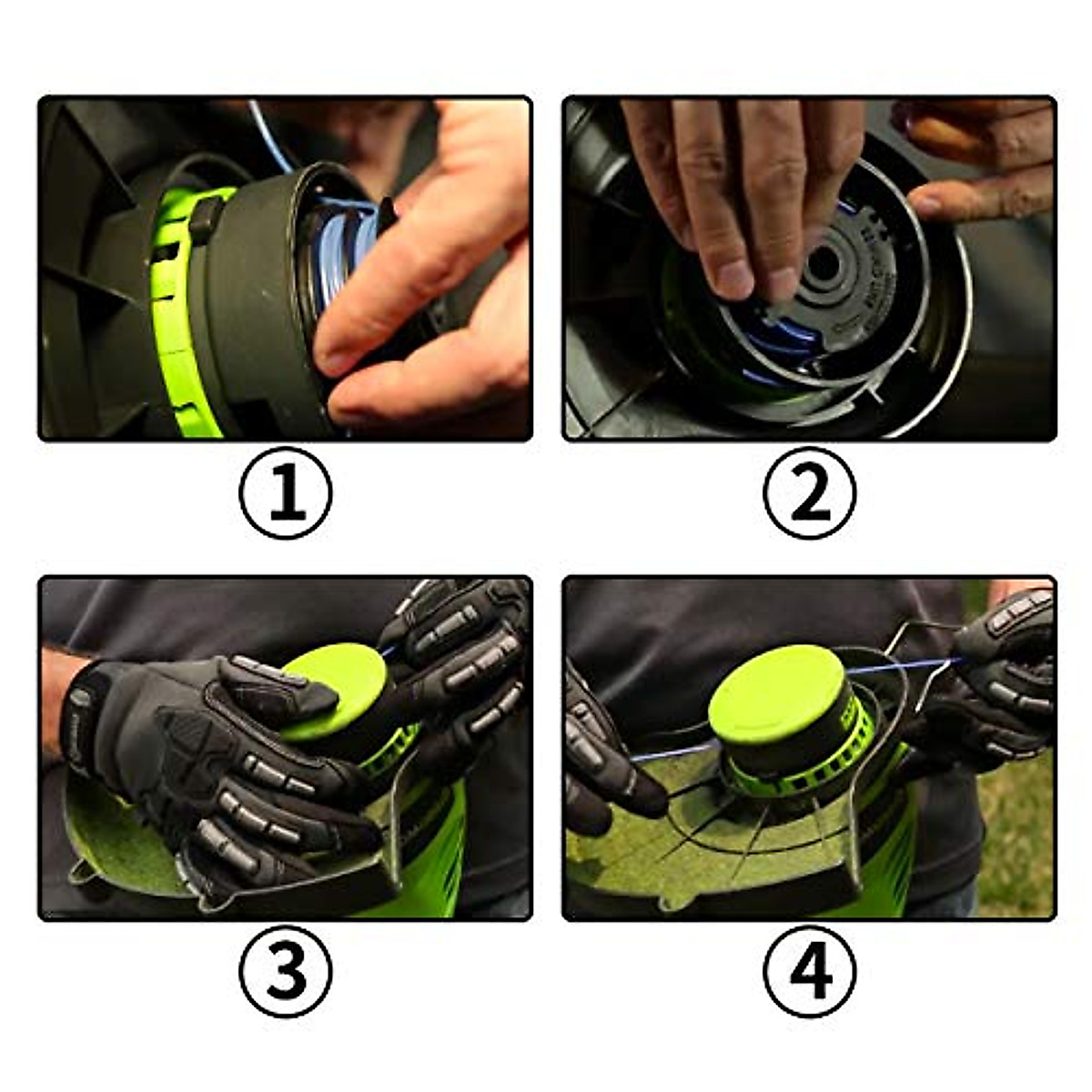 Weed Eater Dual Line - Replacement String Trimmer Line Spools for Greenworks 21212 and 21272