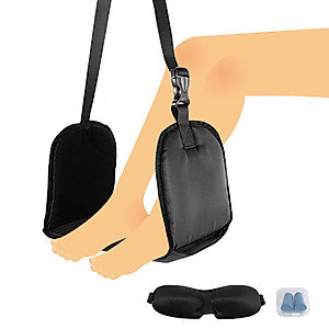 Airplane Footrest (Thickened Memory Cotton) - Portable Travel Foot Hammock Airplane or Office Footrest,Airplane Travel Accessories,Plane Footrest，Provides Relaxation and Comfort for Long Flights