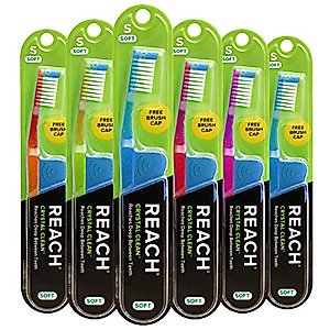 Reach Crystal Clean Toothbrush Soft Bristles 1 Count, (Pack of 6)
