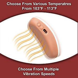 WELLCOMFORT 2-in-1 Warming Lactation Massager, Adjustable Heat & Vibration Modes for Clogged Milk Ducts, Integrated Grip Bumps & Curved Design, FSA/HSA Eligible (1 Pack)