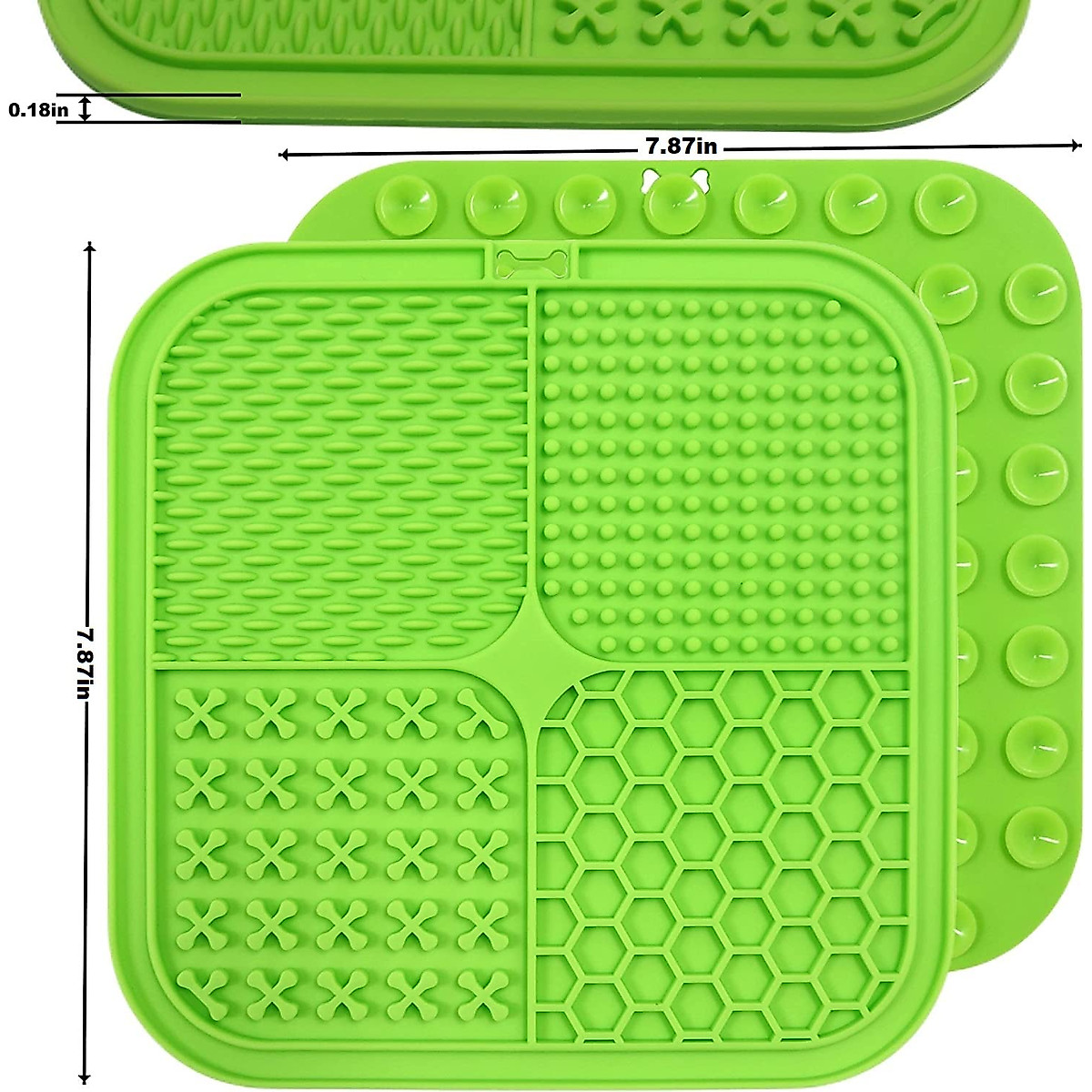 Jiafet Licking Mats Lick Mat for Dogs and Cats with Suction Cups for Anxiety Relief, Cat Treats Food Mat Slow Feeder Dog Bowls, Pet Supplies for Interactive Dog Toys Pads for Boredom and Stimulating