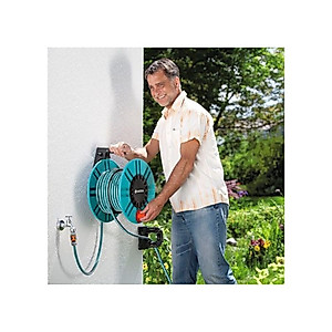 Gardena 2650 164-Foot Wall Mount Removable Garden Hose Reel With Hose Guide