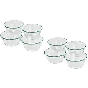 Pyrex Bakeware Clear Custard Cups, Set of 8, 6-Ounce