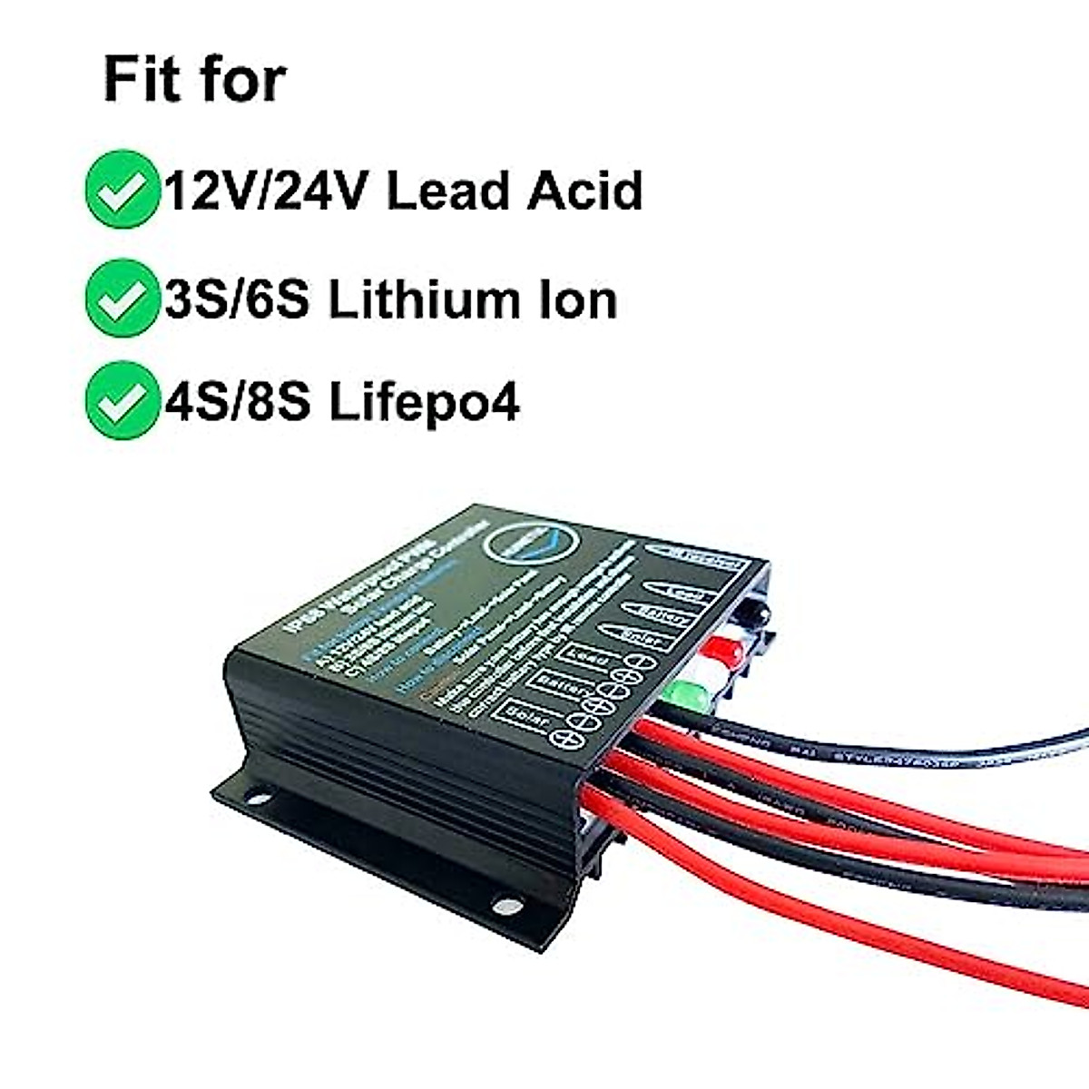 HUINETUL 12V 24V 20A IP68 Waterproof Solar Charge Controller Lithium ion Lifepo4 Lead-Acid Battery Regulator with IR Remote Controller