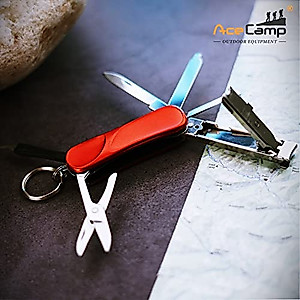 munkees 6-in-1 multifunctional nail clippers, scissors, knives, portable stainless steel nail tools, outdoor and travel equipment