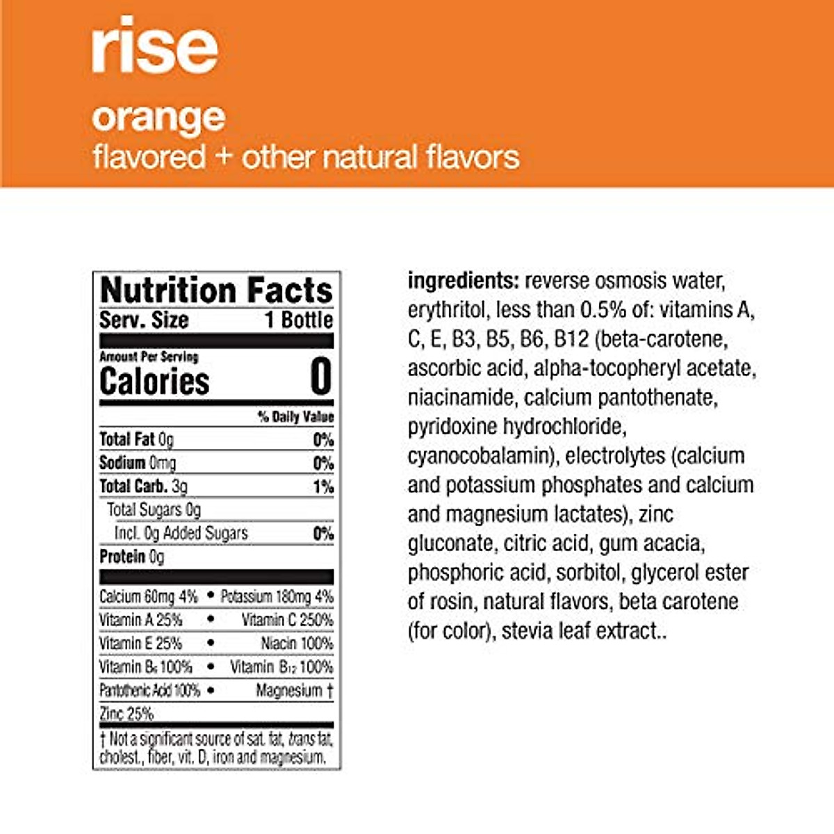 Vitaminwater Zero Rise Water, 16.9 Fl Oz (pack of 6)