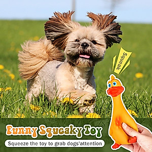 Wettarn 9 Pack Latex Squeaky Dog Toys 7 Inch Soft Rubber Dog Chew Toy Animal Standing Stick Puppy Fetch Interactive Play Assorted Animal Accessories for Small Medium Large Pet(Classic)