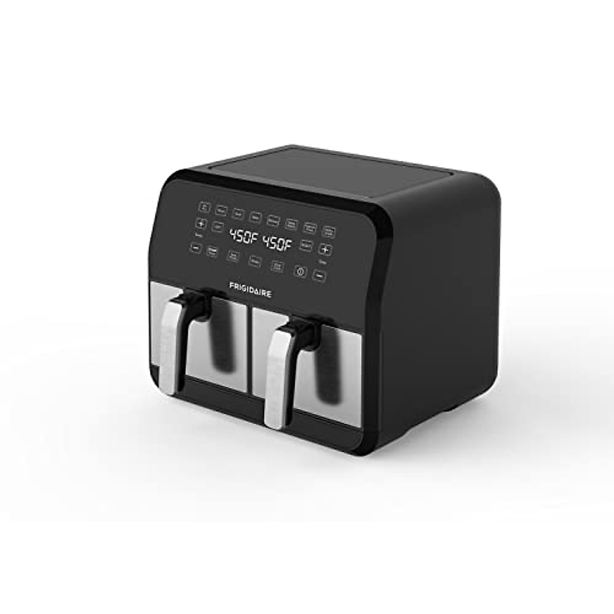 FRIGIDAIRE 8 QT DUAL zone 2-drawer Digital Air Fryer, Black/Stainless