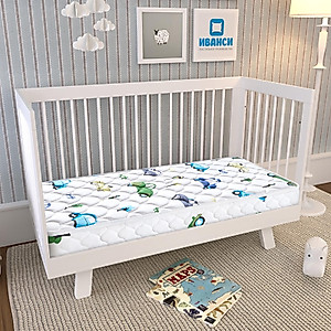 Tiankehan Premium Foam Baby Crib Mattress & Toddler Mattress–Breathable- 52" x 27.6" x 5", Non-Toxic-Fafety-7 Year Warranty, Medium Firm Toddler Mattress Fits Standard Full-Size Crib and Toddler Beds