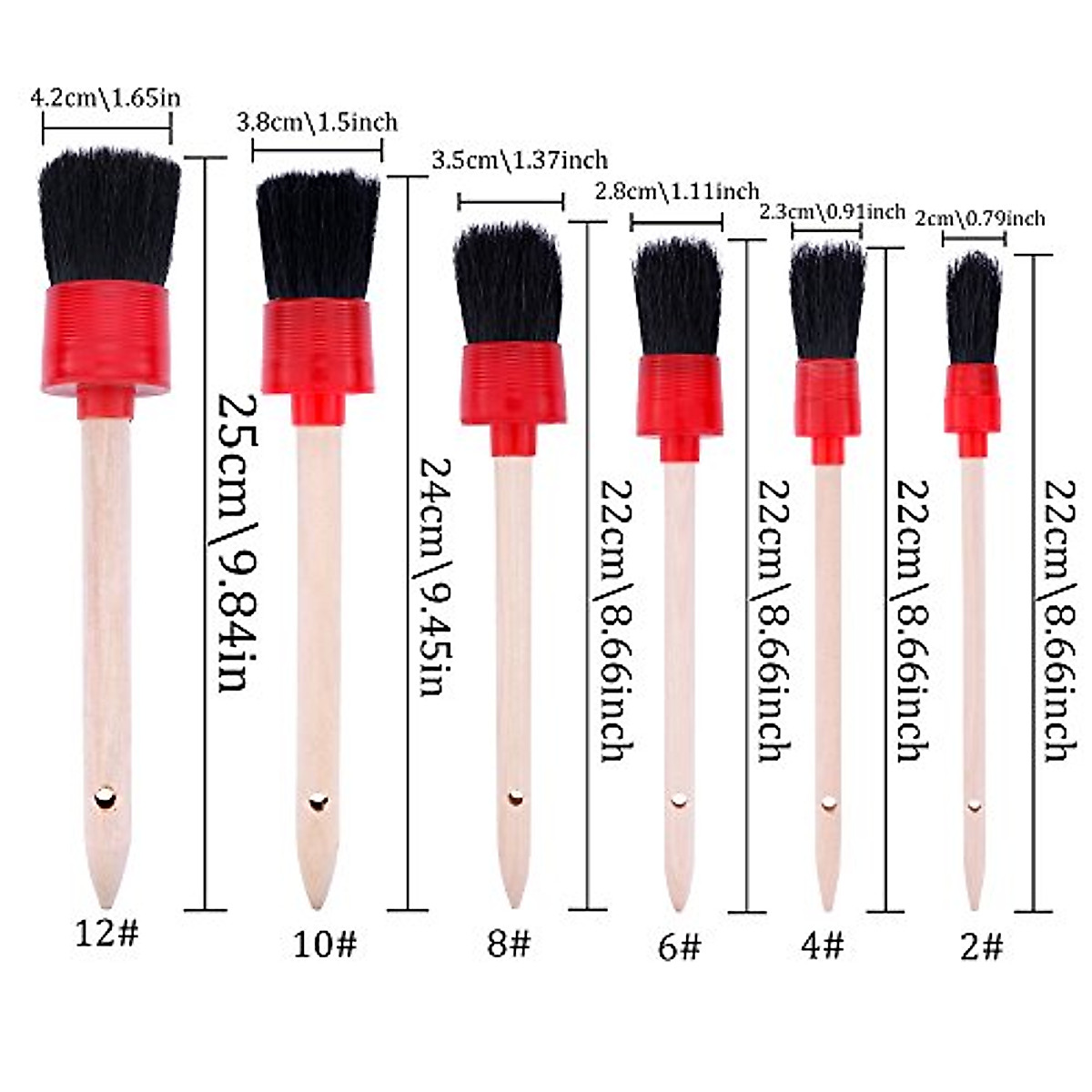 JANYUN 13 Pcs Auto Detailing Brush Set Car Detail Brushes Kit Supplies for Cleaning Automotive Cleaning Wheels Dashboard Interior Exterior Leather Air Vents Emblems (Black)