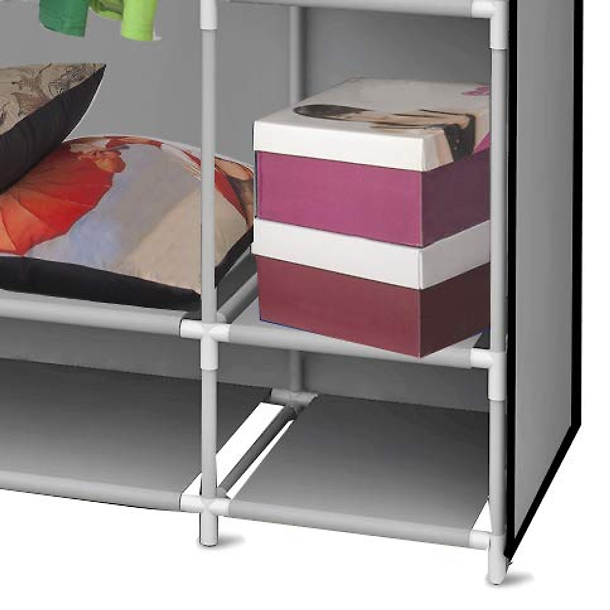 Sunbeam Home Basics, Grey Storage Closet with Shelving