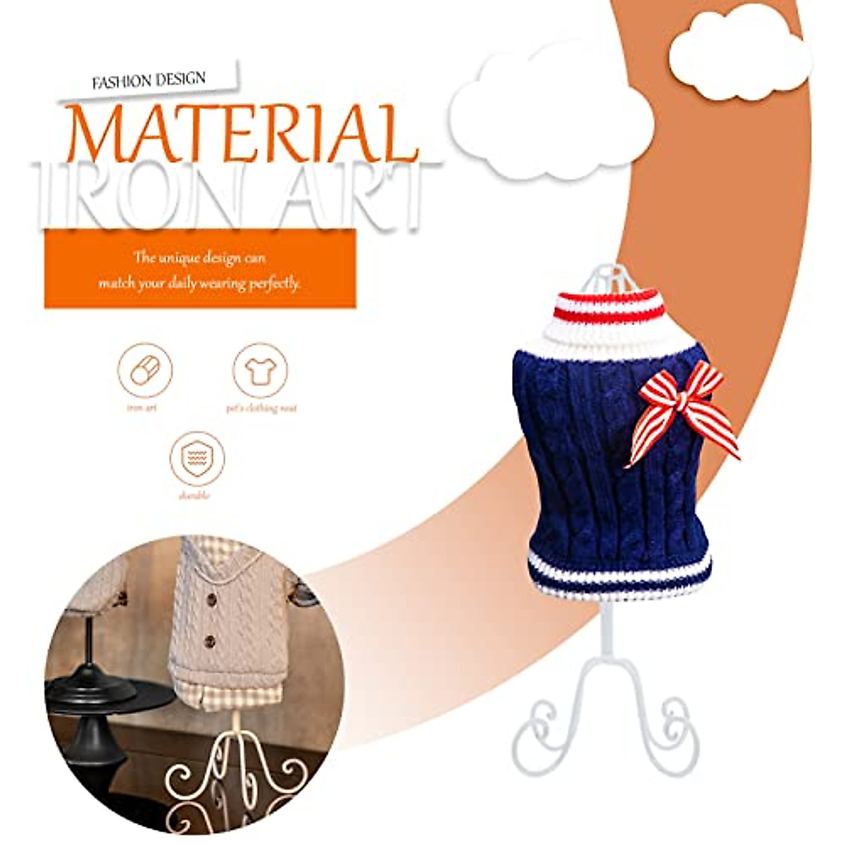 Pet Clothing Display Rack: Pet Clothing Rack Durable Clothing Racks for Hanging Clothes for Doll Pet Clothes Dress Display Rack Useful Pet Clothing Holder