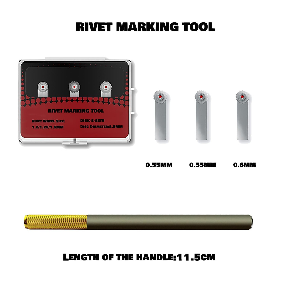 HUBEST Model Rivet Maker Tool with Handle for Model Hobby Craft Building Accessories Tool(Set S2)