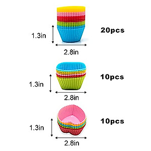 40 Pcs Silicone Lunch Box Dividers, Bento Bundle Lunch Box Dividers for Kids Lunch Accessories，Bento Box Accessories for Kids，reusable.