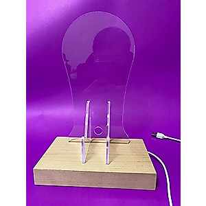 Personalised Headset Controller Holder, RGB LED Gaming Station Console Controller Holder - Hooded Gamer | Gamer Gift Idea | Custom Gamer Name Headphone Hanger