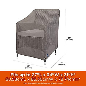 MODERN LEISURE 3004 Garrison Waterproof Patio Chair Cover (27 W x 34 D x 31 H inches), Heather Grey