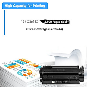 TRUE IMAGE Compatible Toner Cartridge Replacement for HP 13X 15A 15X 13A Q2613X C7115X C7115A Q2613A for Laserjet 1200 1300 1300n 3380 3300 1000 1220 3320 3330 Printer Ink (Black, 1-Pack)