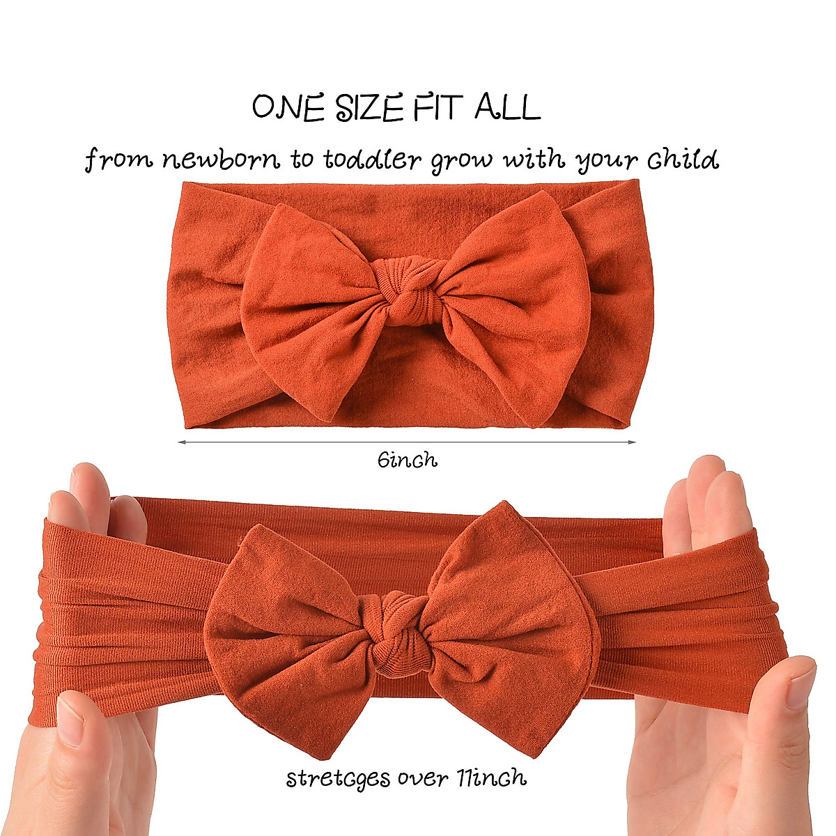 Prohouse 18PCS Baby Nylon Headbands Hairbands Hair Bow Elastics for Baby Girls Newborn Infant Toddlers Kids