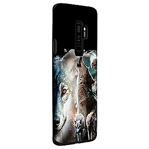 Galaxy S9+ Space Wolves Wolf Howling At Moon Case
