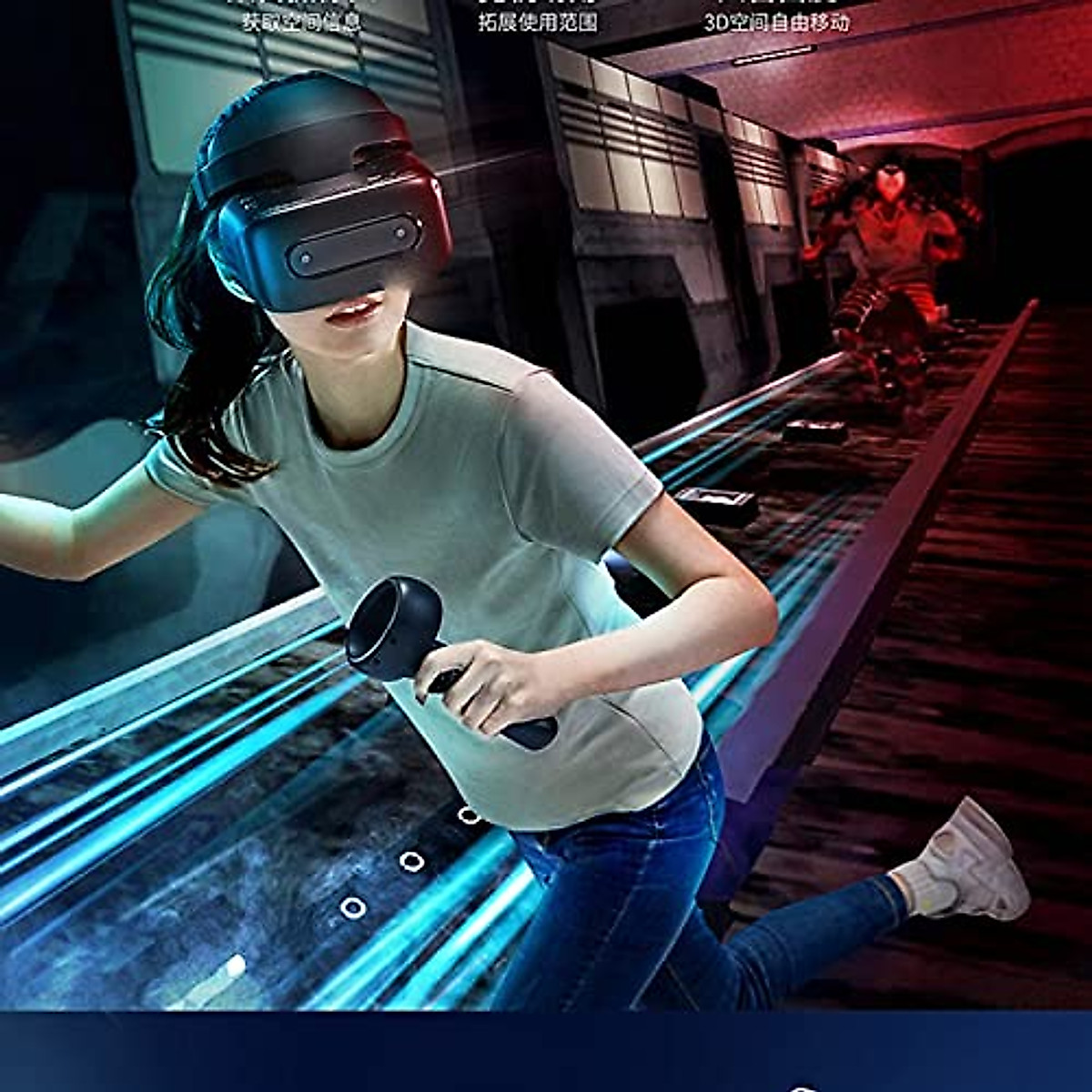 ZNBJJWCP 3D VR Glasses VR All in One Virtual Reality 3D Glasses Adjustment Immersive for Compatible