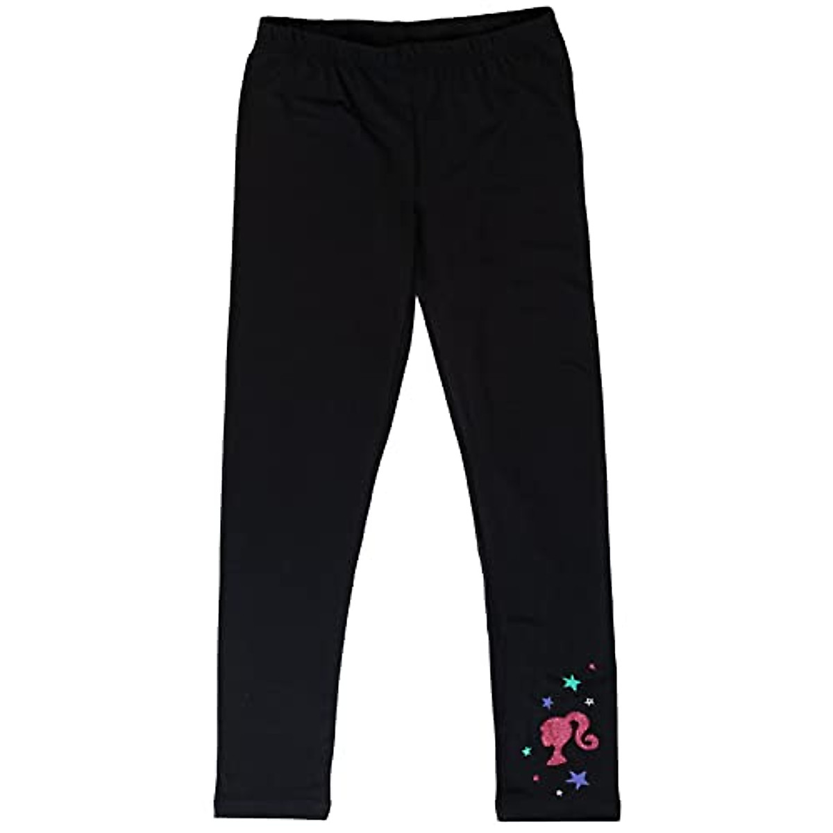 Barbie Little Girls Knotted Long Sleeve Graphic T-Shirt & Leggings Grey/Black 7-8