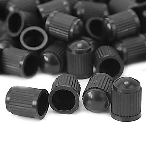 Generic Black Tire Valve Cap, 5 Pcs, Universal Fit, Passenger Car & Motorbike Compatible, Plastic Material